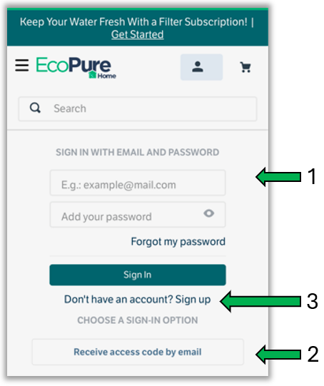 Logging into Your EPH Account – EcoPureHome